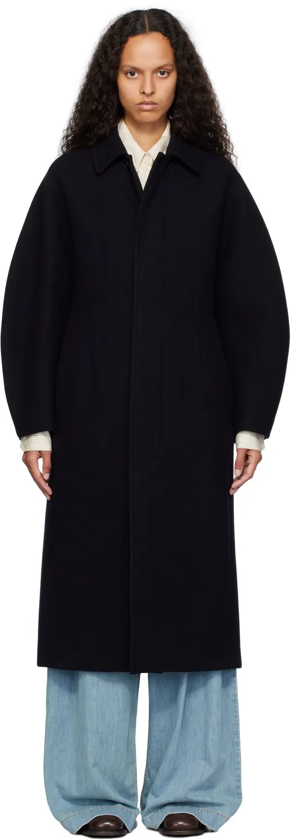 【AURALEE】soutien collar cotton wool coat Auralee Super Fine Wool Mosser Soutien Collar Coat Khaki Beige